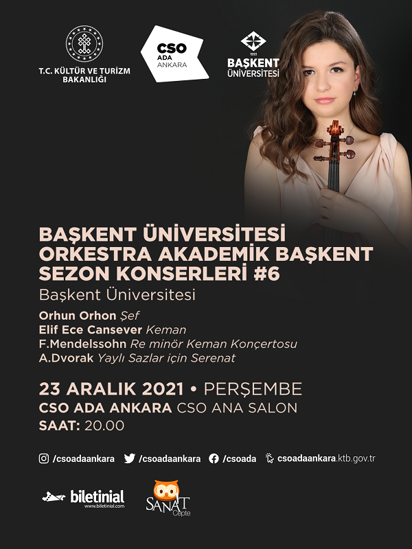 Başkent Üniversitesi Orkestra Akademik Başkent Sezon Konserleri #6 ...