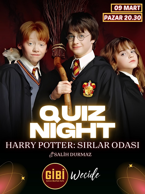 Quiz Night Harry Potter Ve Sırlar Odası Biletleri Biletinial